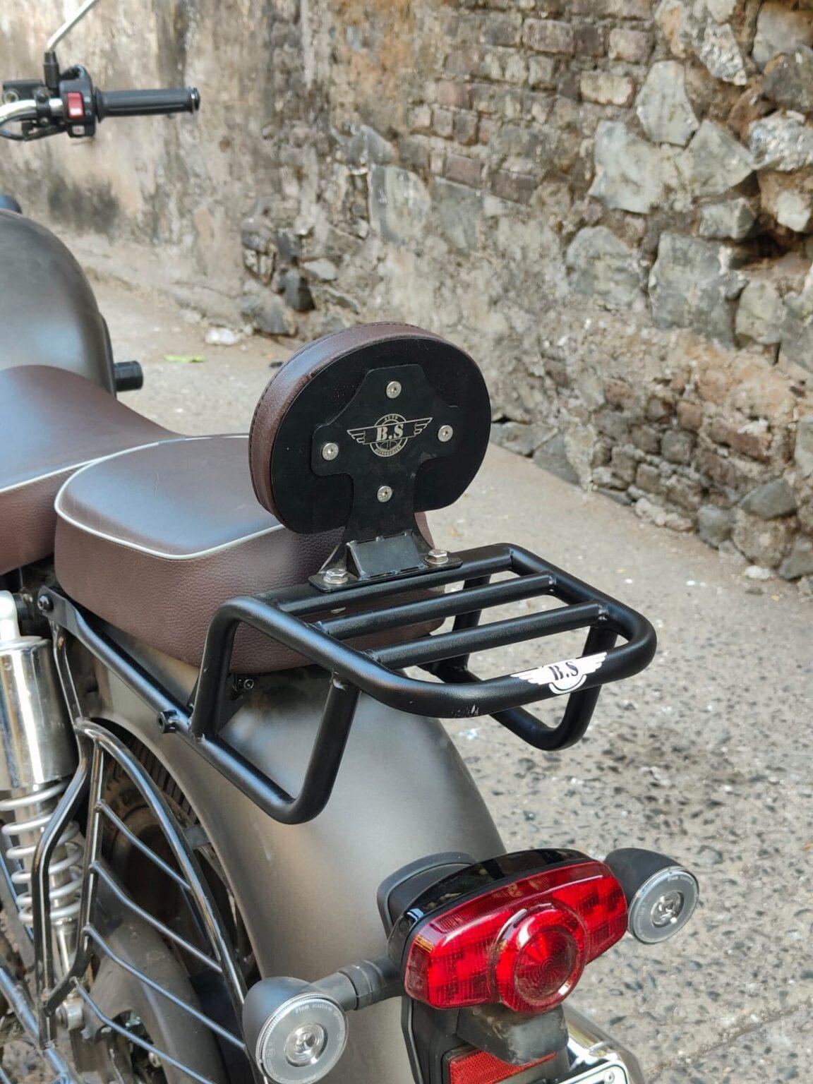 Honda CB 350 Backrest With Carrier Pipe - Royal Bullet Accessories World